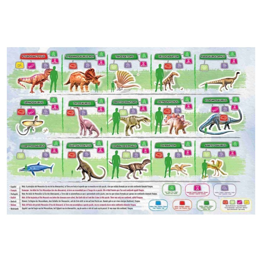 Puzzle 150 Mapa Mundi Dinosaurios - Envío gratis en 24/48 horas.